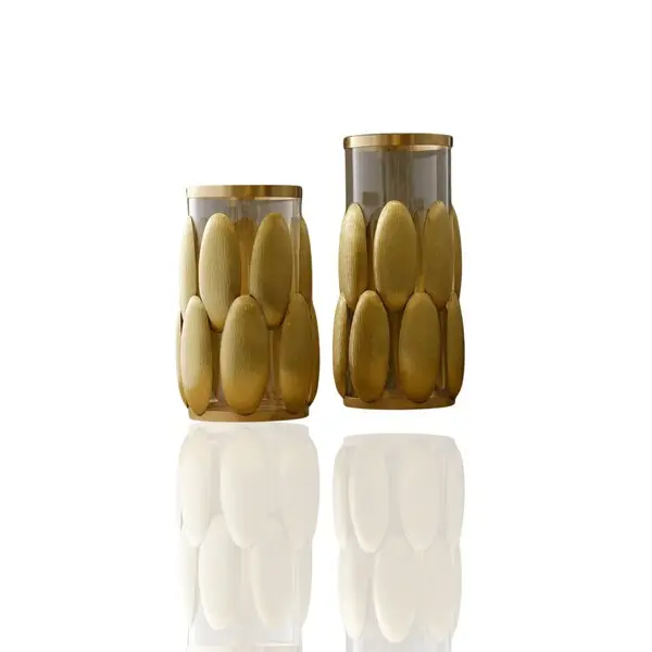MARLETH Hue Modern Glass Vases, Set Of Two