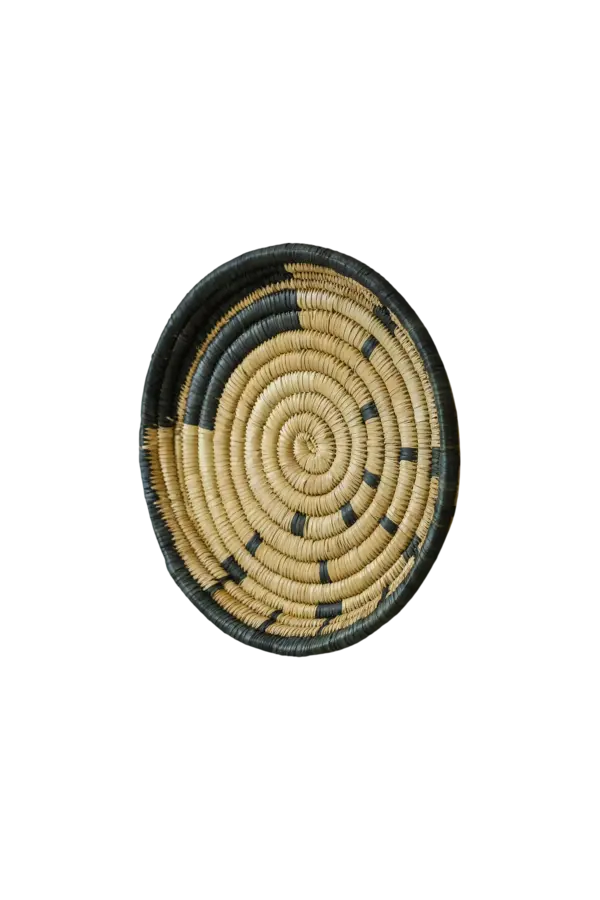 Botanical Boys Neutrals / Malawi Wall Basket Small Five - Black