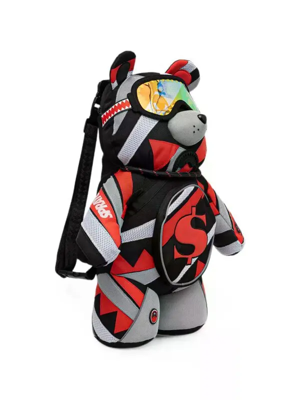 SPRAYGROUND Bear-shaped Graphic-print Backpack