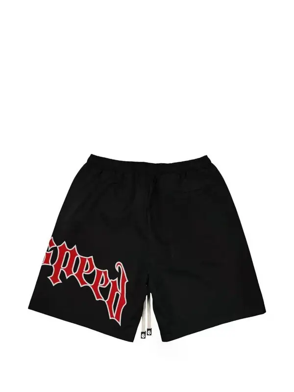GODSPEED Logo-patch Drawstring Shorts - Black
