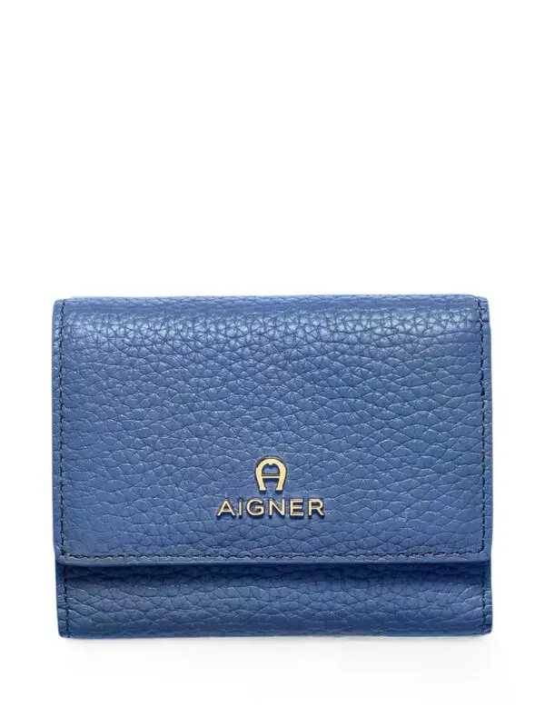 AIGNER Ivy Pebbled-leather Wallet - Blue