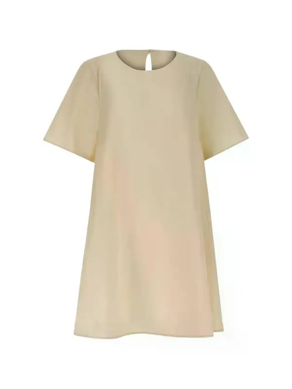 KAOS A-line Short-sleeve Mini Dress - Neutrals