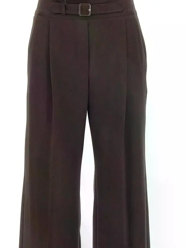 Marella Buckled Strap Wide-leg Trousers