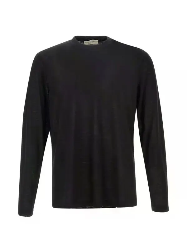 FILIPPO DE LAURENTIIS Royal Wool Long-sleeve T-shirt - Black