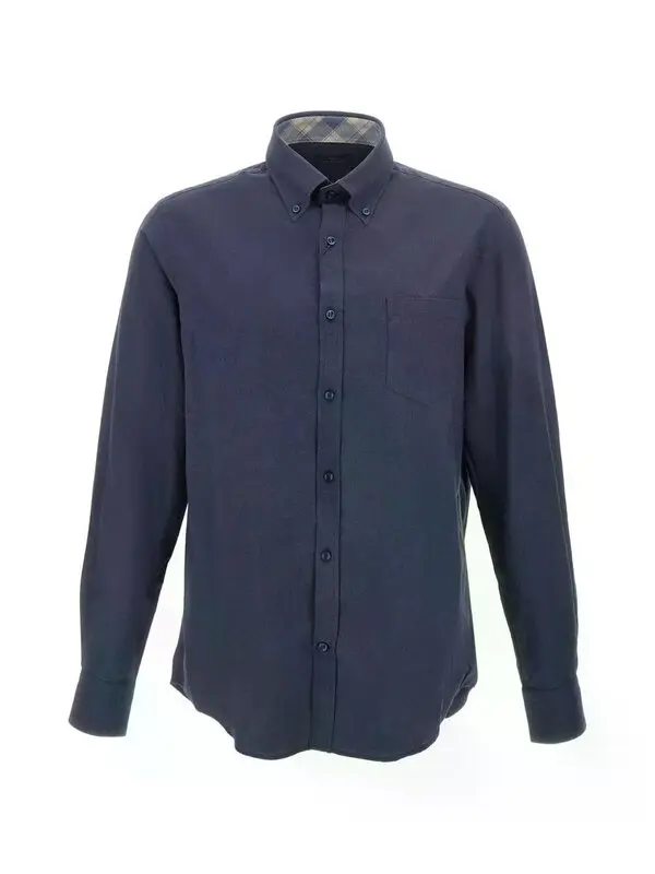 Paul & Shark Check-patterned Insert Chest-pocket Shirt