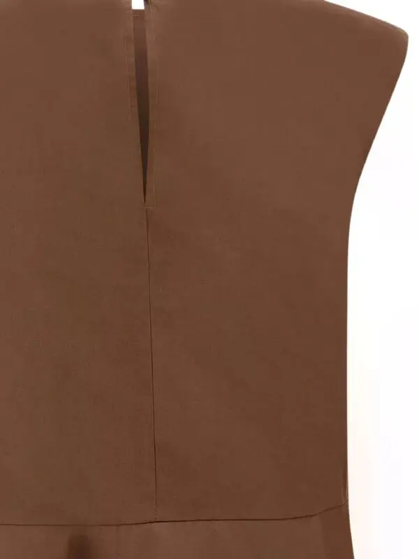 KAOS Asymmetric Ruffled Sleeveless Blouse