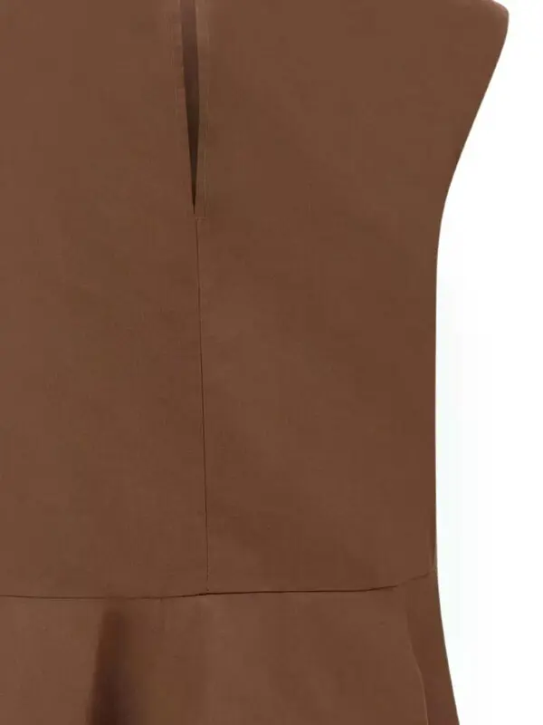 KAOS Asymmetric Ruffled Sleeveless Blouse