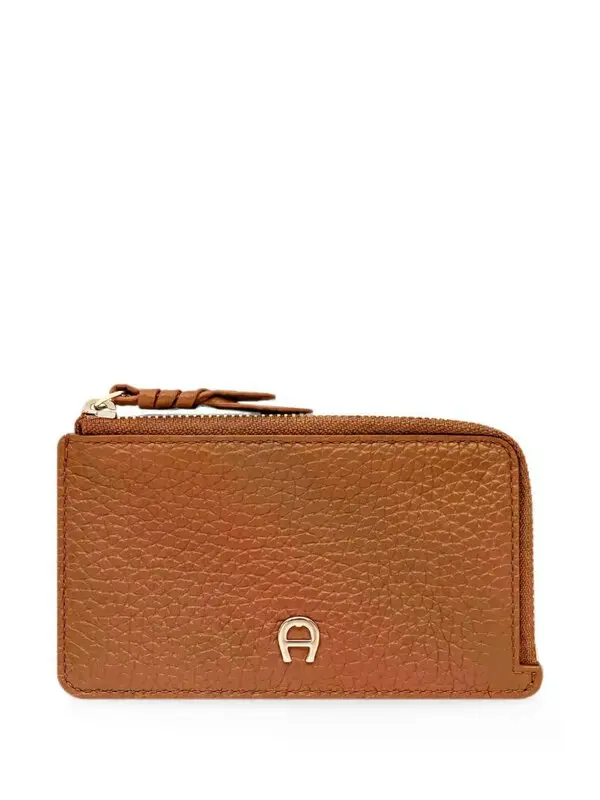AIGNER Carré Soft Logo-plaque Card Case