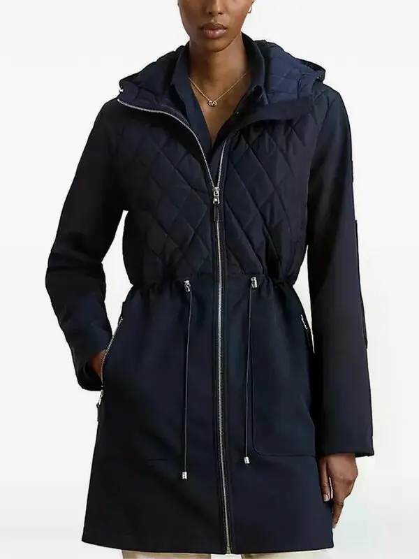 Ralph Lauren Quilted-panel Drawstring Coat