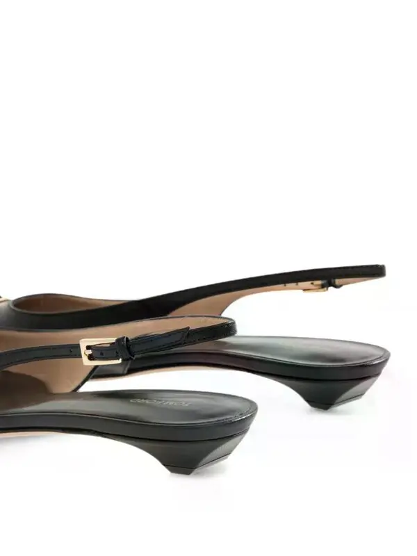 TOM FORD Shiny-leather Thea Slingkback Ballerinas