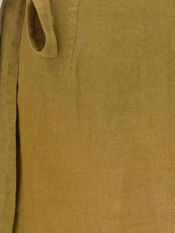 KAOS Mini Linen Wrap Skirt