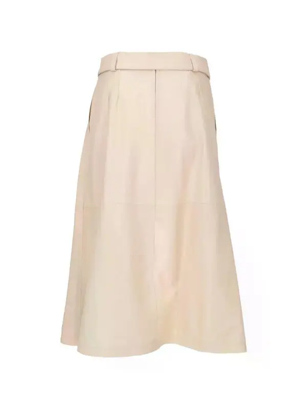 Isaia Belted Front-slit Skirt
