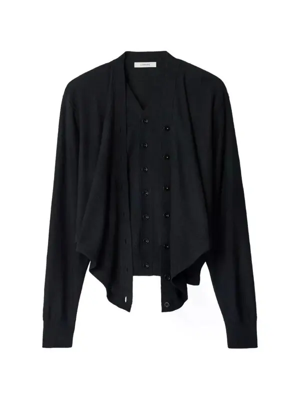 LEMAIRE Lemiare Merino Wool Blend Trompe-l’œil Cardigan
