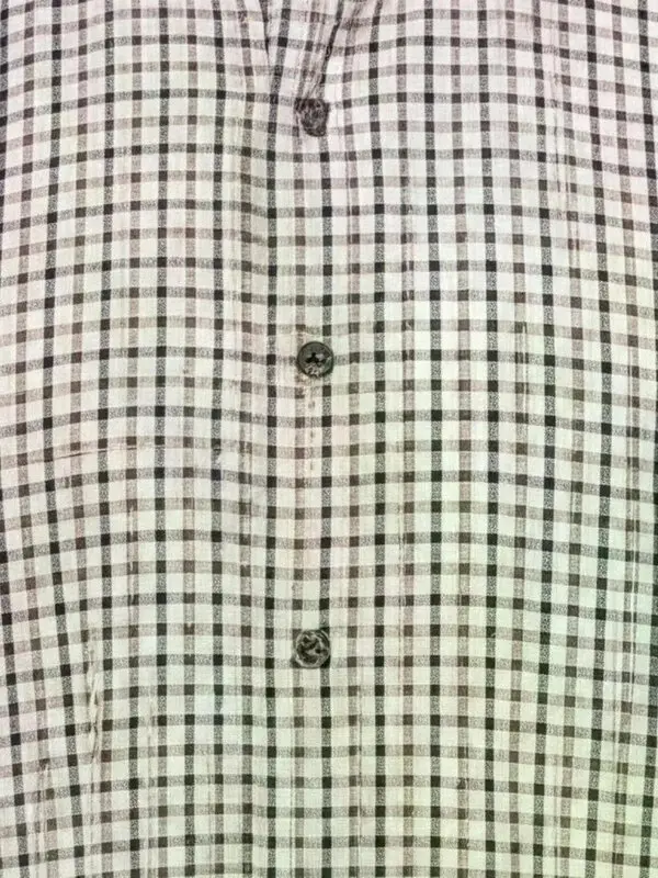 Isaia Check-pattern Long-sleeve Shirt