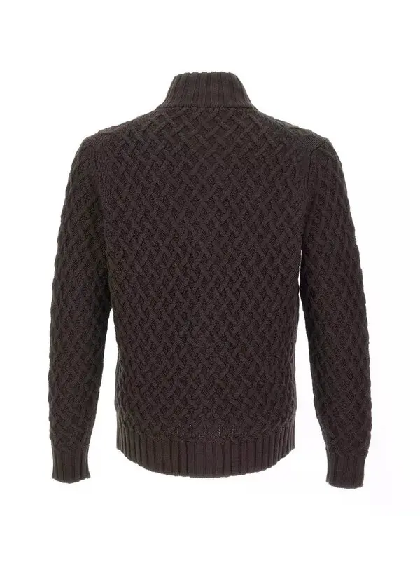 FILIPPO DE LAURENTIIS Cable-knit Merino-wool Cardigan