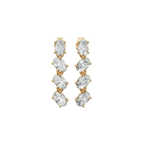 AYA FINE JEWELRY 1.54 Ct Oval Lab Grown Diamond Drop Earrings In 14k Gold - Yellow