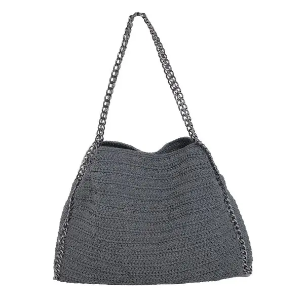 N'ONAT City Chain Hand Crochet Tote Bag In Gray - Grey