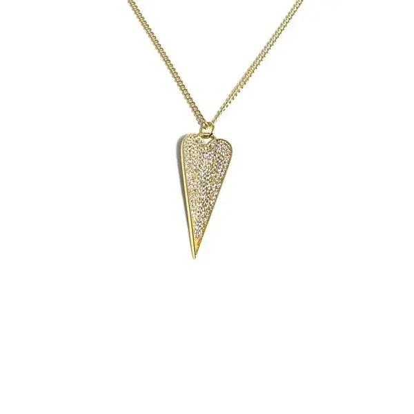 Rachel Nathan Pavé Love Necklace - Gold