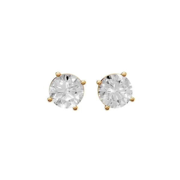 AYA FINE JEWELRY Brilliant Round Solitaire Lab Diamond Stud Earrings For Women|everyday Wear - Yellow