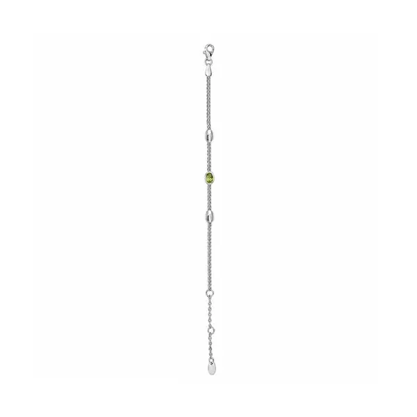 SEROTONIN COMPLICE Green / Silver Bracelet With Peridot