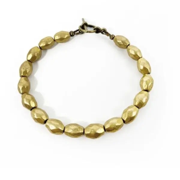 Rachel Nathan Spice: Brass Barrel Bracelet
