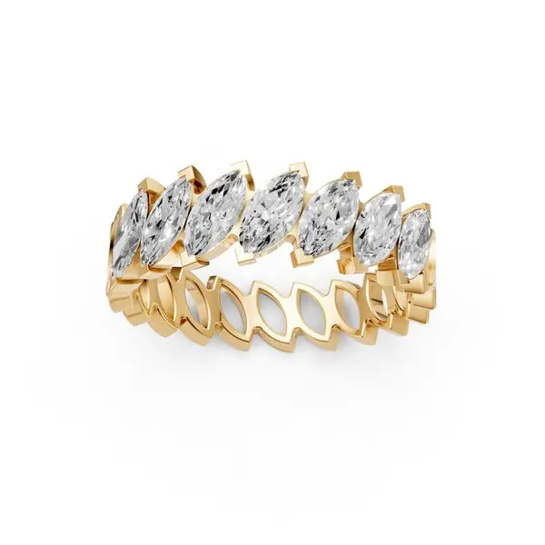 AYA FINE JEWELRY 1.19 Ct Marquise Lab Diamond Eternity Band In 14k Gold - Yellow