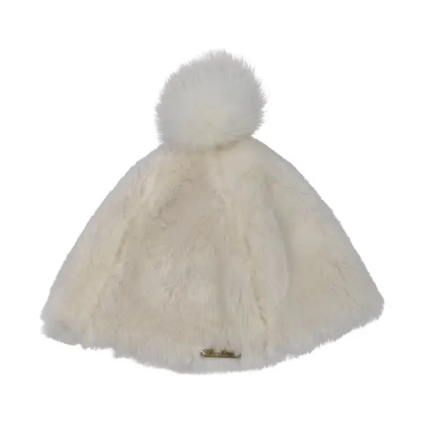 OWEN BARRY Toscana Beanie Hat With Pom Ivory