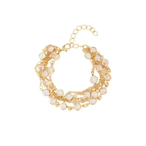 Saachi Layered Glass Bracelet - Gold