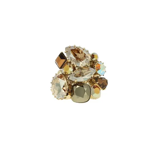 OTAZU Brown / Gold / Neutrals Aurelia Gold Ring