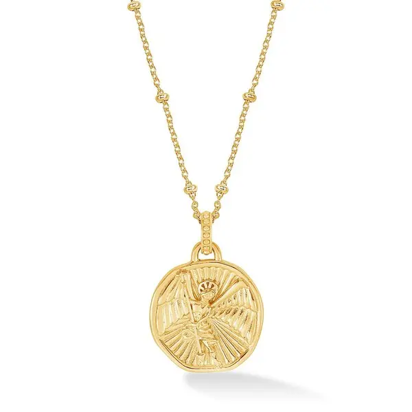 DOWER & HALL St. Michael Talisman Necklace - Gold
