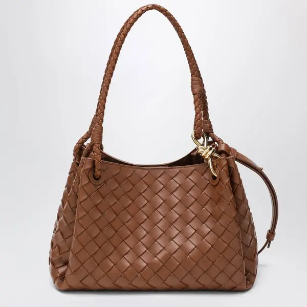 Bottega Veneta Medium Parachute Bag In Leather - Brown