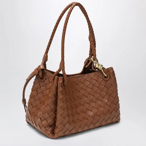 Bottega Veneta Medium Parachute Bag In Leather - Brown