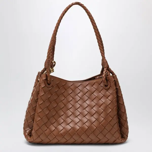 Bottega Veneta Medium Parachute Bag In Leather - Brown