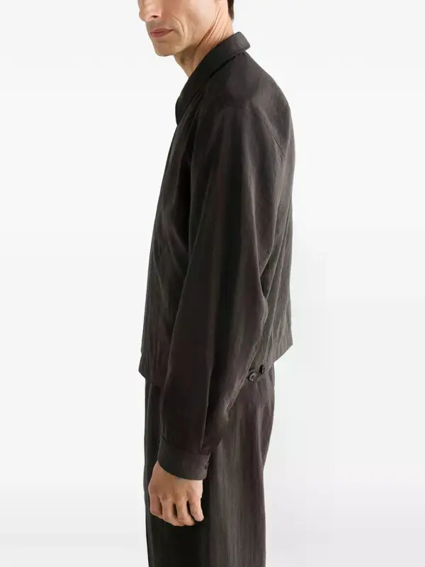 LEMAIRE Light Zipped Blouson In Dry Silk
