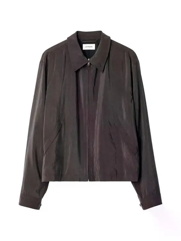 LEMAIRE Dry Silk Light Zipped Blouson - Brown