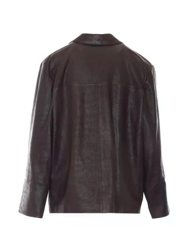 Saint Laurent Button-up Leather Jacket