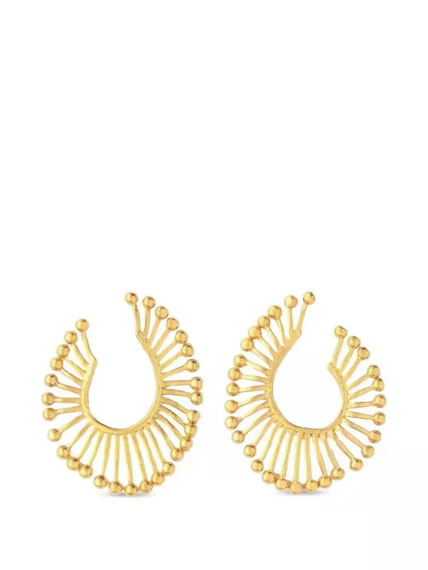 OTTOMAN HANDS Milena Beaded-edge Earrings - Gold