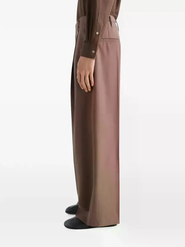 LEMAIRE Single-pleat Tailored Pants In Tropical Wool Blend