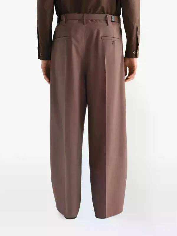 LEMAIRE Single-pleat Tailored Pants In Tropical Wool Blend