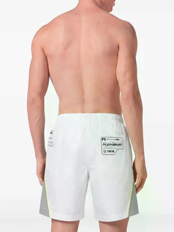 PLEIN SPORT Logo-print Panelled Swim Shorts