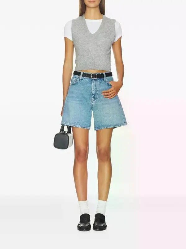 Rag & Bone Kaia Denim Knee-length Shorts - Blue