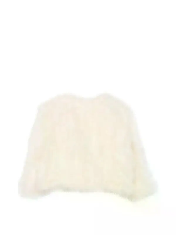 LISKA Feather-embellished Jacket - Neutrals