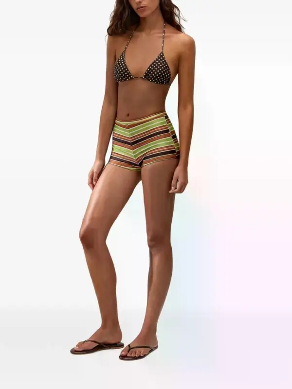 Faithfull The Brand Rocio Striped Bikini Shorts