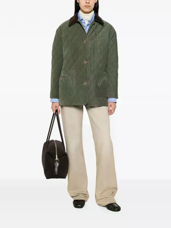 BLAZÉ MILANO Quilted Corduroy-collar Jacket