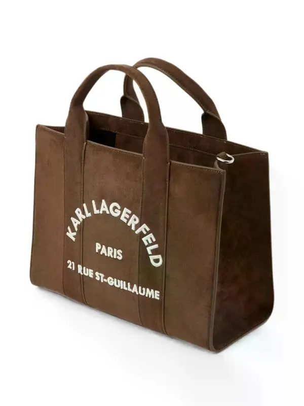 Karl Lagerfeld Rue St-guillaume Suede Square Tote Bag