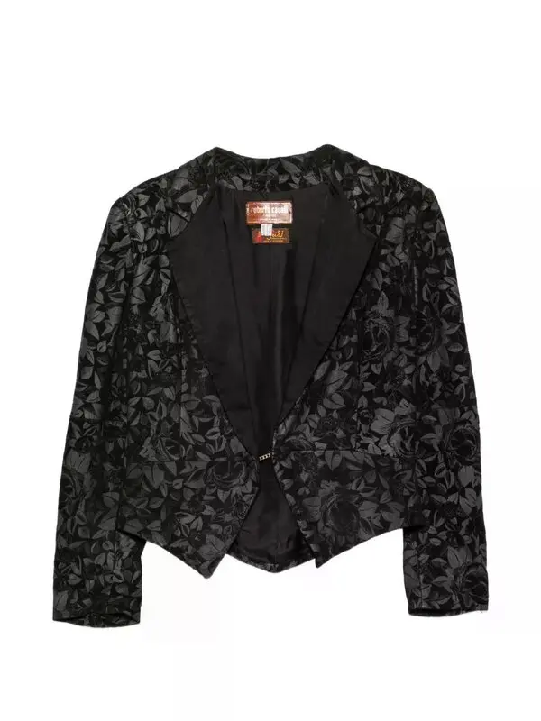 Roberto Cavalli 1970s Floral-print Leather Jacket
