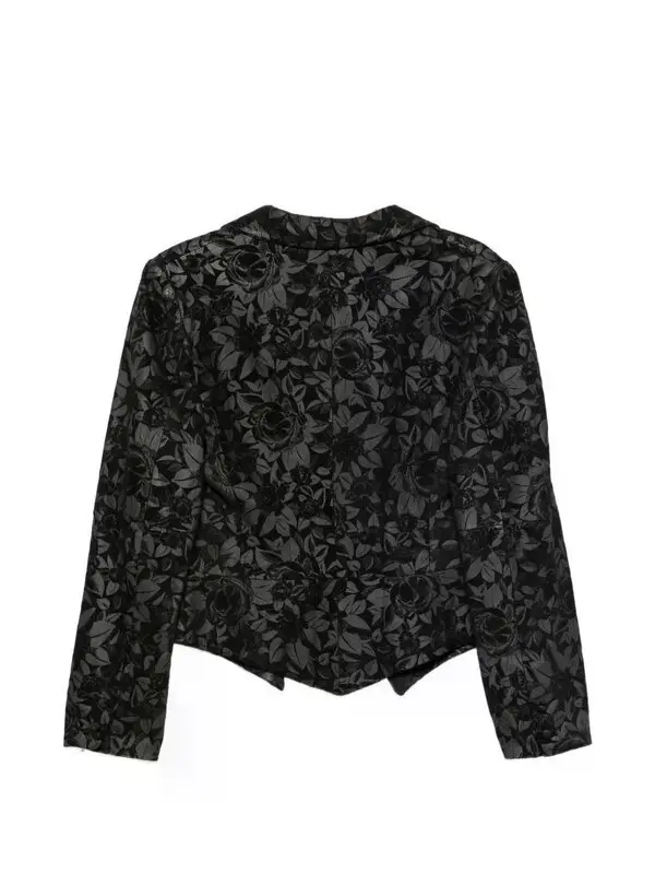 Roberto Cavalli 1970s Floral-print Leather Jacket