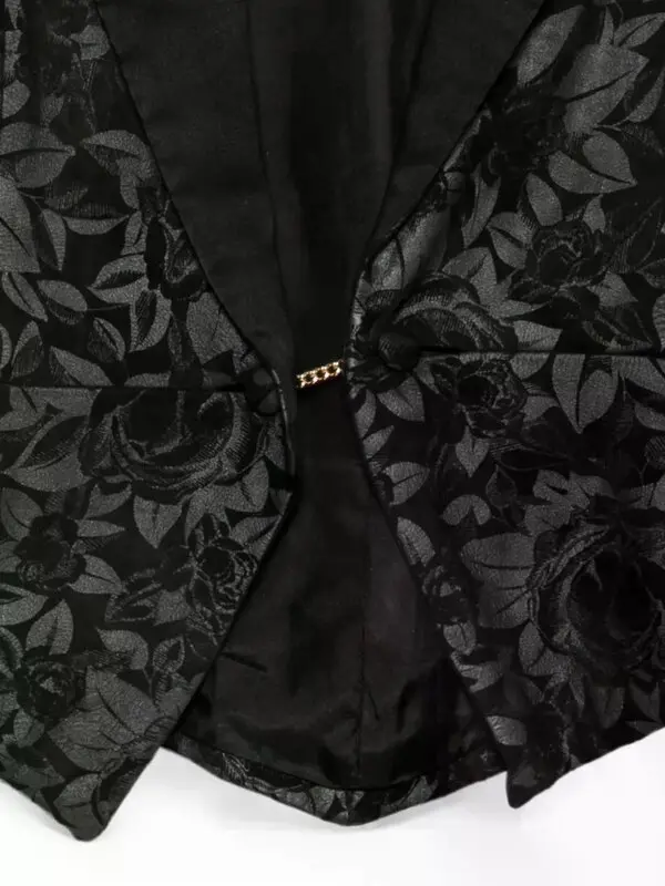 Roberto Cavalli 1970s Floral-print Leather Jacket