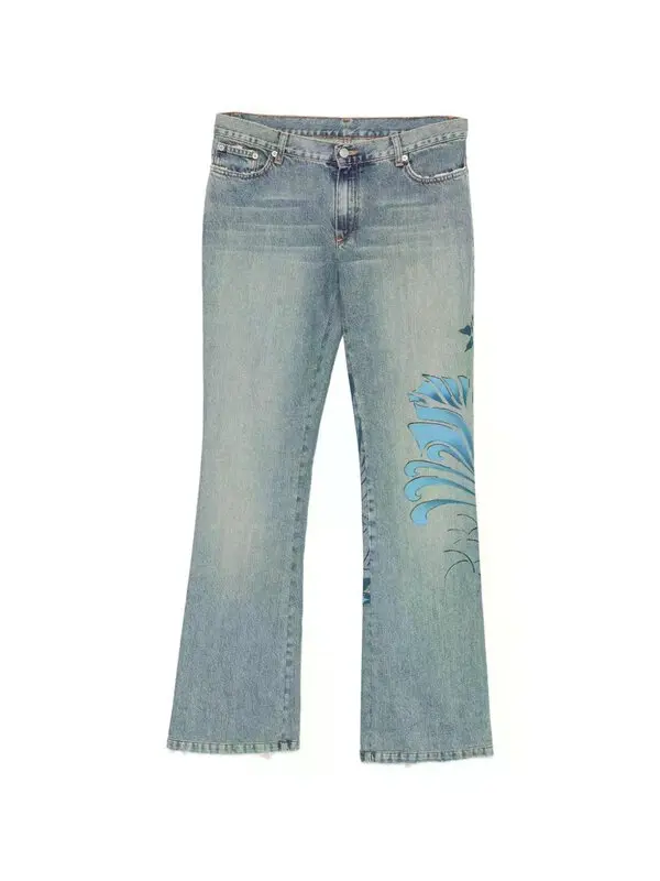 John Richmond 2000s Graphic-print Jeans