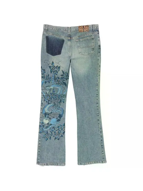 John Richmond 2000s Graphic-print Jeans